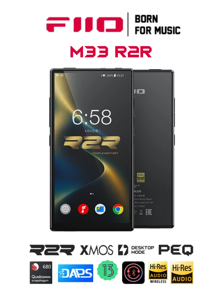 Fiio M33 R2r 8GB+128GB Портативный MP3 Bluetooth музыкальный плеер без потерь HiFi hard solution DSD