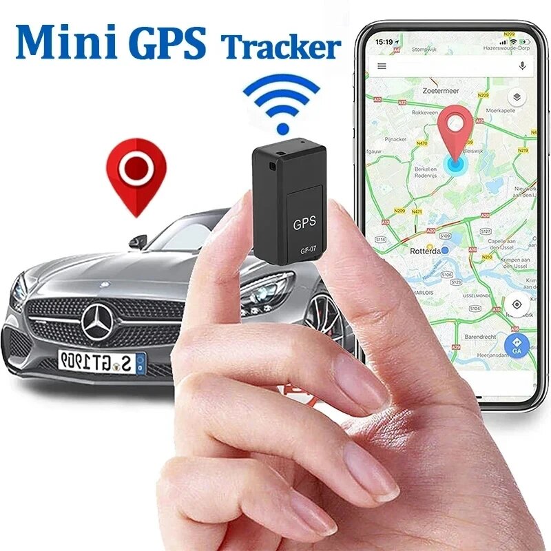 GF07 Мини-GPS-трекер, приложение для GPS-позиционирования, магнитный GPS-трекер, автомобильный GPS-локатор с надежной функцией защиты от кражи.