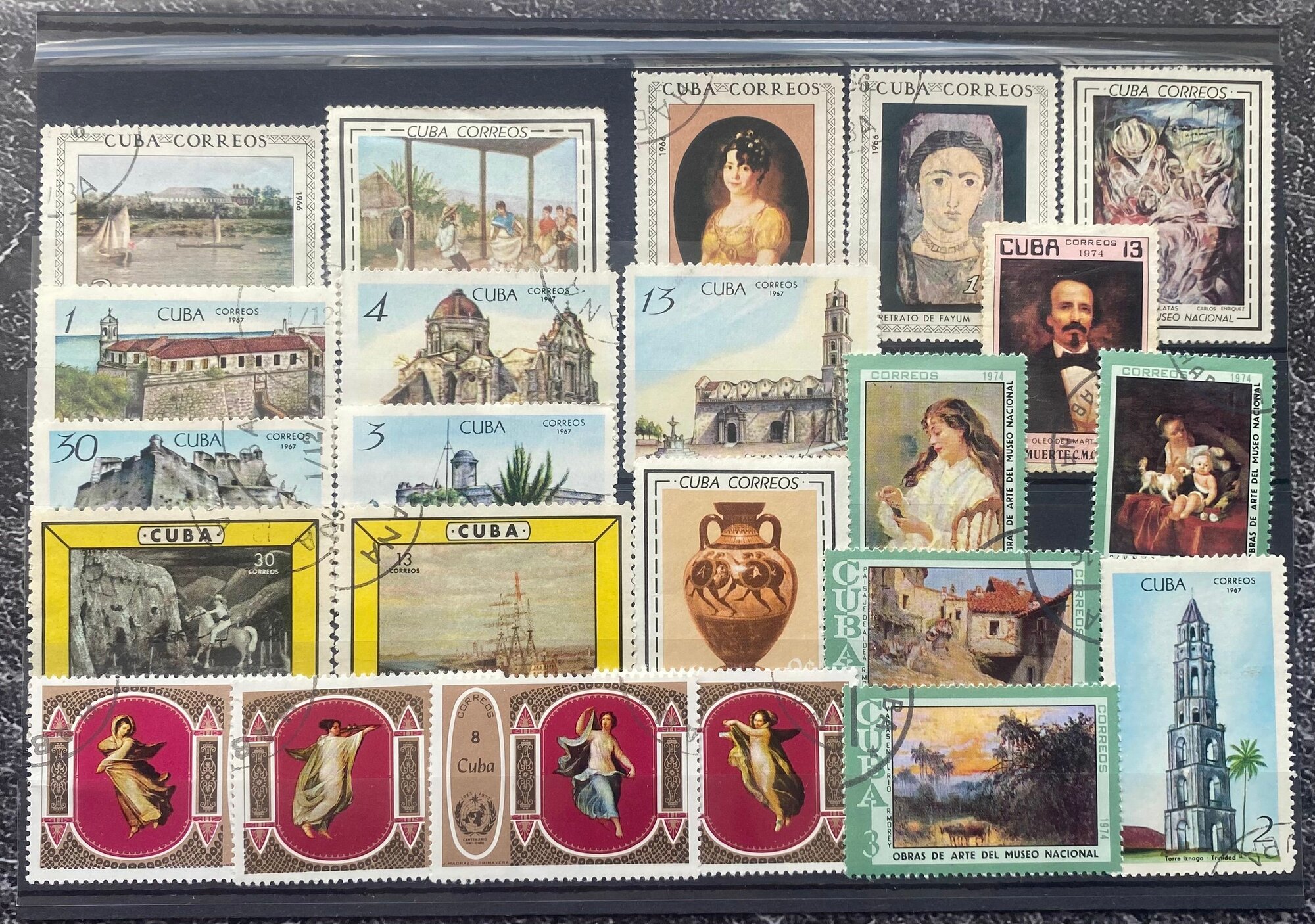 Коллекция Почтовых Марок Кубы (CUBA CORREOS): Искусство, Архитектура и Наследие 23 шт