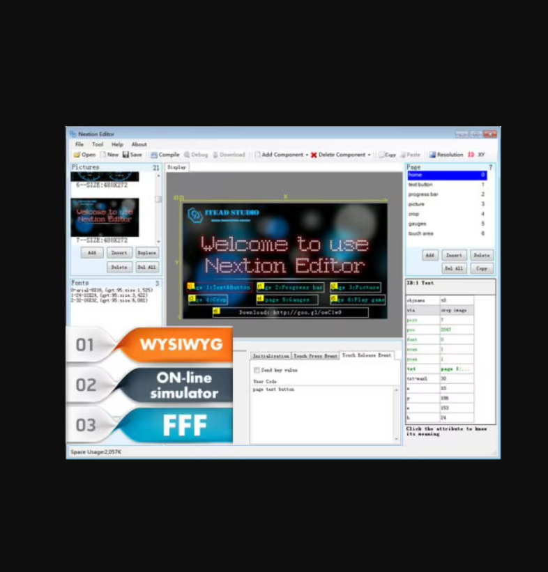 Nextion NX4832T035 - 3,5" HMI TFT LCD сенсорный дисплей модуль DIY электроника