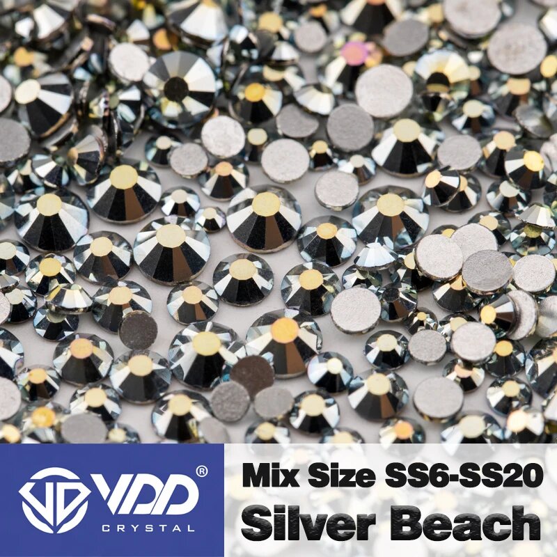 Стразы VDD Silver Beach, смешанный размер SS6-SS20