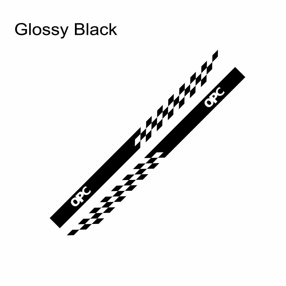 Наклейки на дверь Opel OPC Glossy Black, гоночный стиль