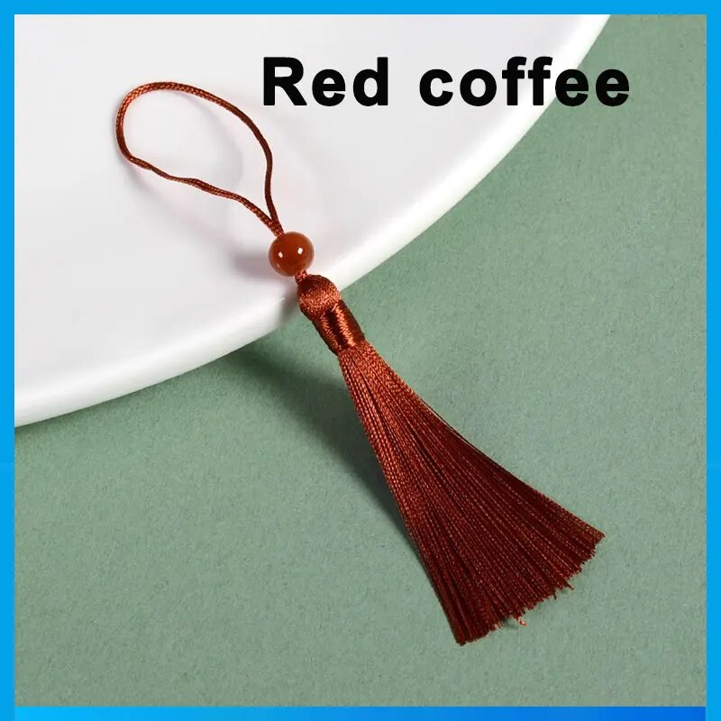 Красные кисточки из полиэстера, Red coffee, 12 см