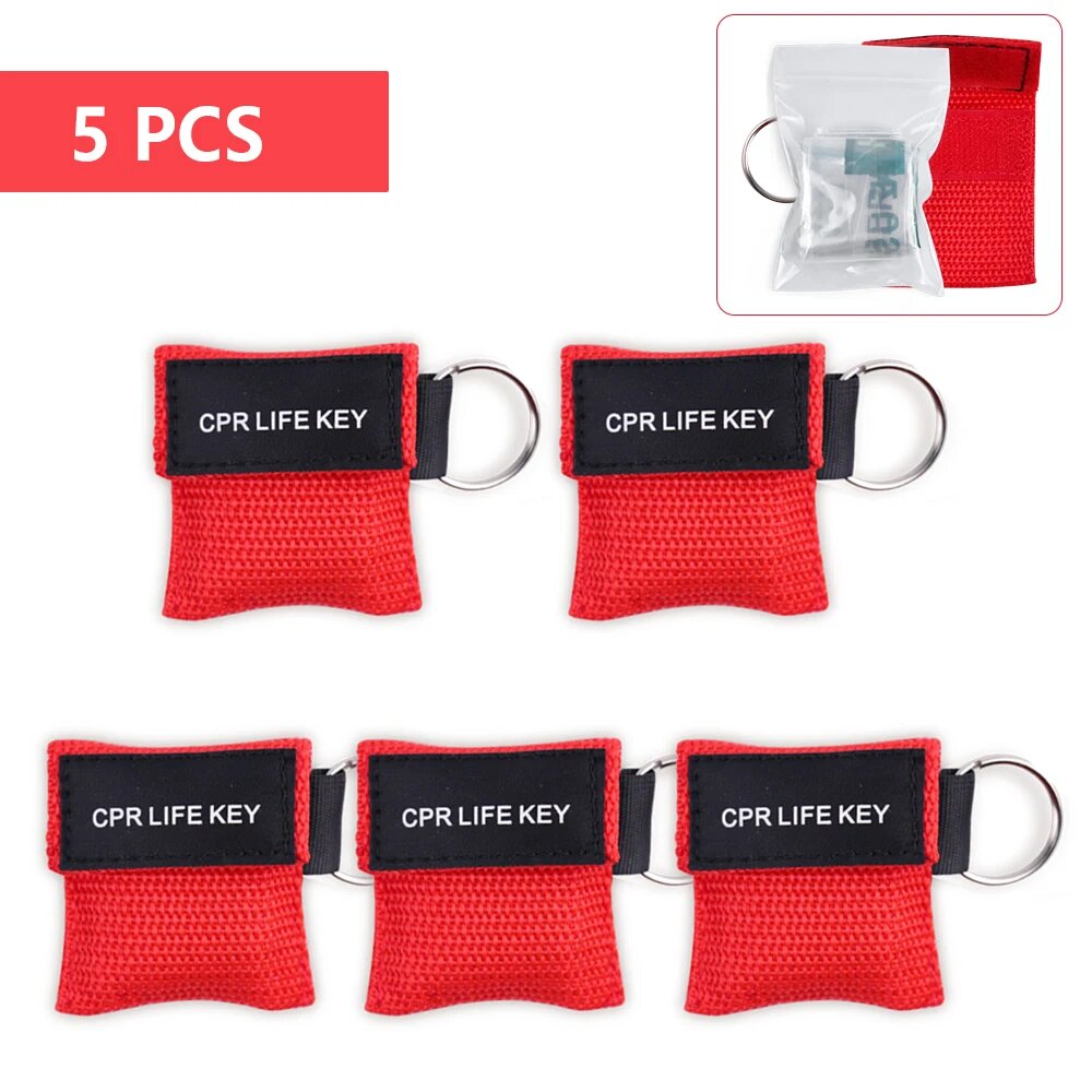 5 шт. CPR Life Key маски для СЛР, красные