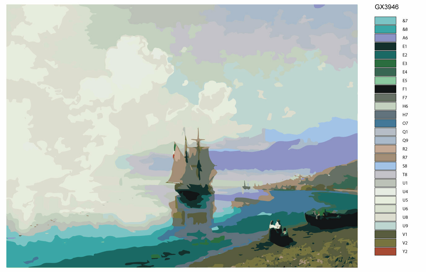 Картина по номерам "Штиль" Иван Айвазовский GX39461 40x50