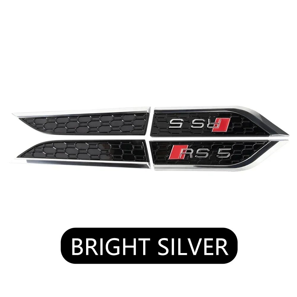 Наклейки на крылья Audi S5 RS5 Bright Silver, 2 шт.