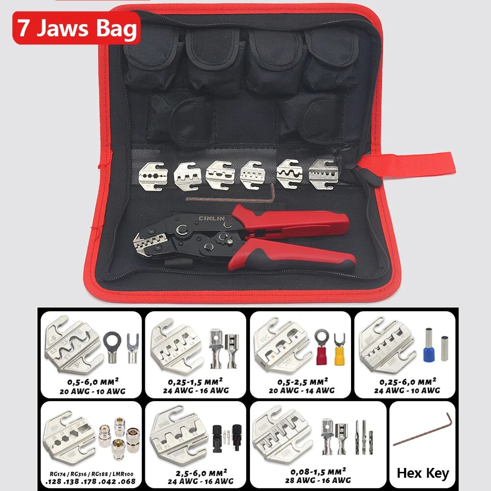 Набор для обжима клемм 7 Jaw Bag CLN-7-BAG