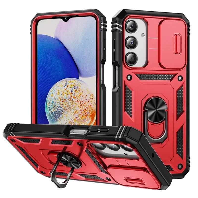 Полный защитный противоударный чехол-броня для Samsung Galaxy A06 Красный, Red, For Galaxy A16 5G