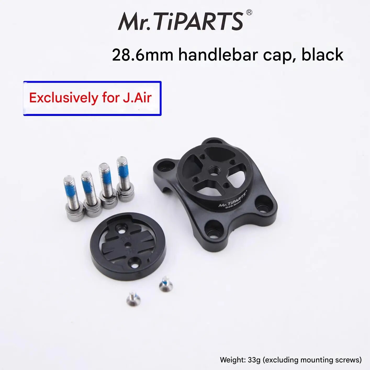 Mr.Tiparts Крепление велокомпьютера 28.6mm, черное J.Air