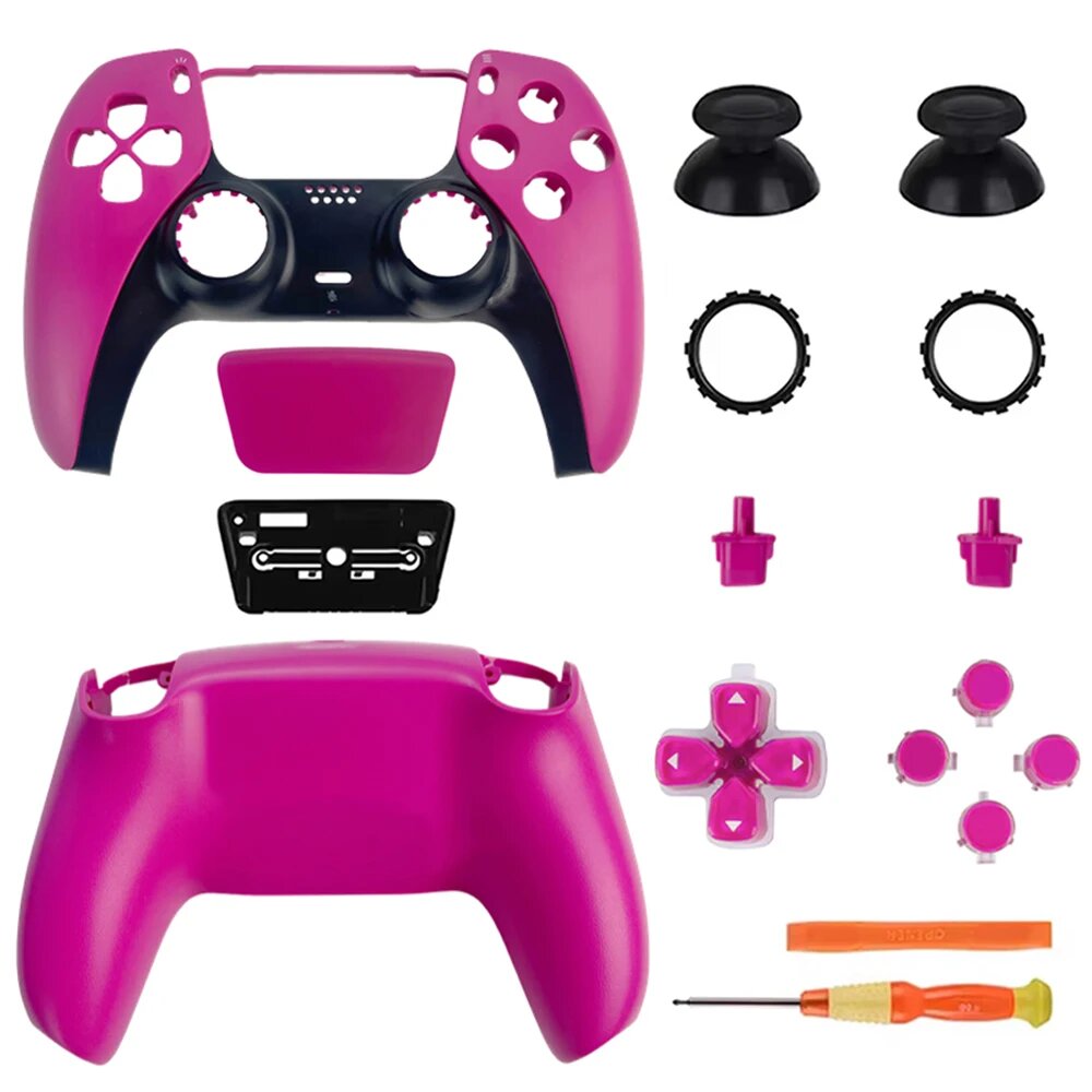 Розовый корпус для PS5 контроллера, комплект BDM-050
