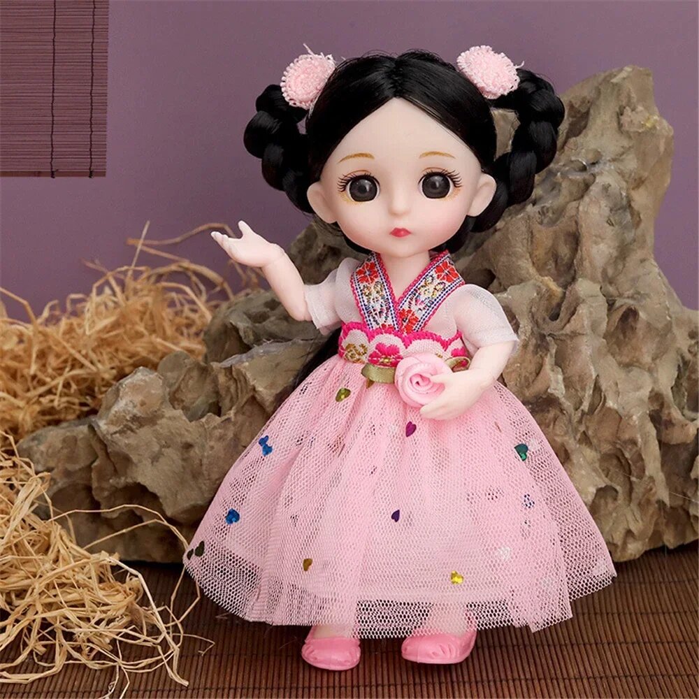 Кукла BJD 16 см, 13 шарниров, Розовый, Цвет: 14