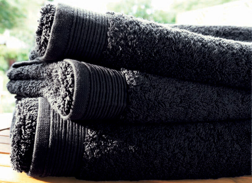 Полотенце Blanc des Vosges UNI ANTHRACITE 55/110 anthracite темно-серый хлопок 600гр/м2