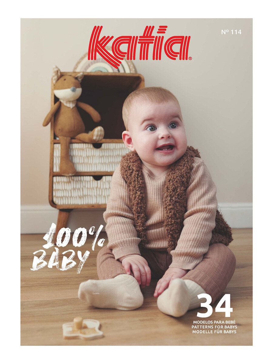 Журнал с моделями по пряже Baby N114 А4 5 шт, KATIA, в пластиковом пакете в картонной коробке