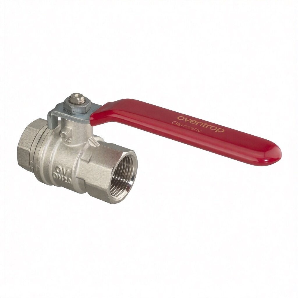 Кран шаровый Oventrop Optibal 1076008, латунь, никелированный, DN25