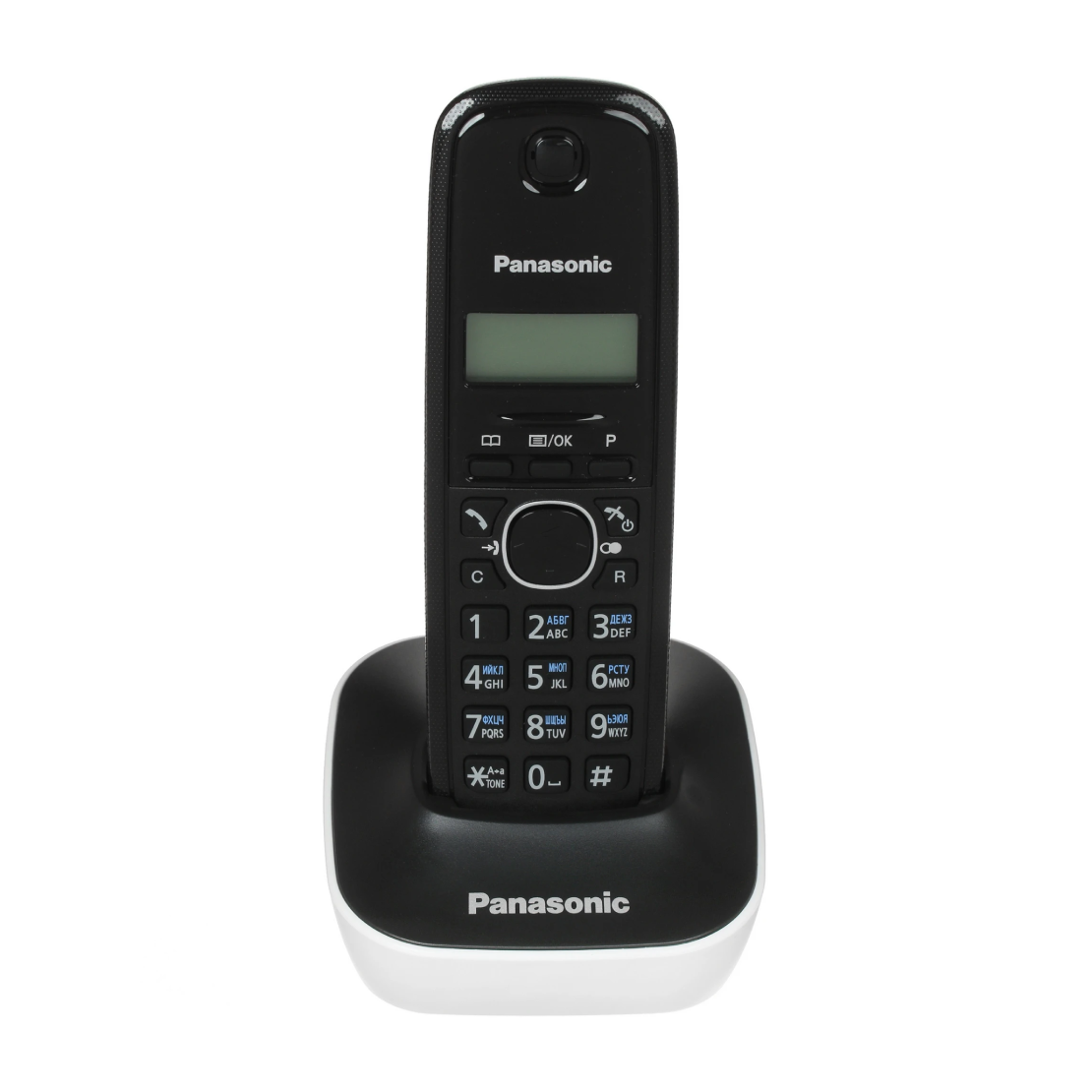 Радиотелефон DECT Panasonic KX-TG1611RUW, определитель номера, кнопка поиск трубки, дисплей, белый/черный