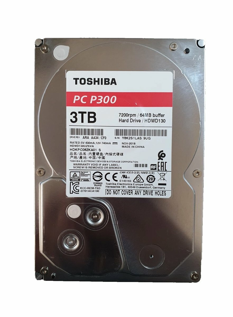 Жесткий диск Toshiba 3Tb 7200 SATAIII 3.5" HDD
