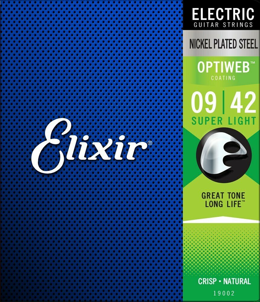 Струны для электрогитары Elixir OptiWeb 9-42 19002 никелированные с покрытием