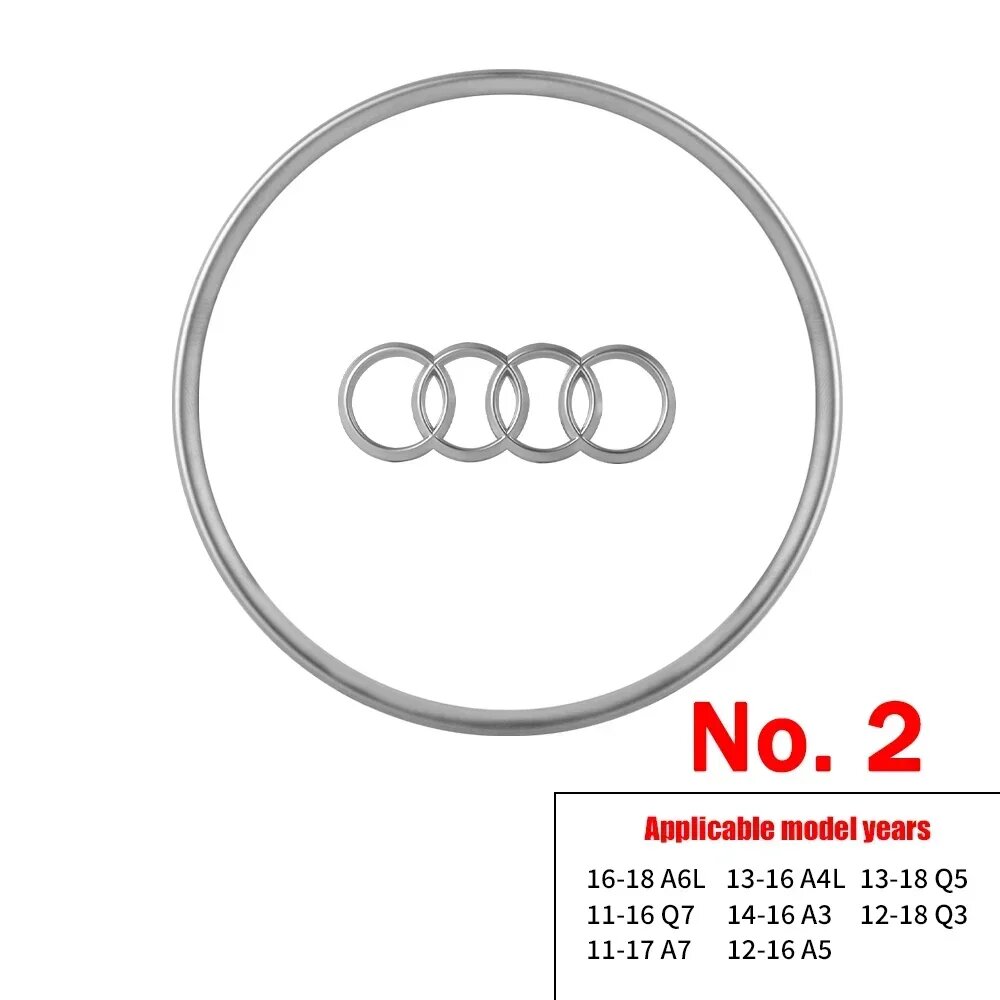 Накладки на центральную часть руля для стайлинга автомобиля, для AUDI A6L Q7 Q3 Q5 A7 A5 A3 A4L A8L A8 Q5L Q8 A7L Q6 E-TRON SQ5, аксессуары
