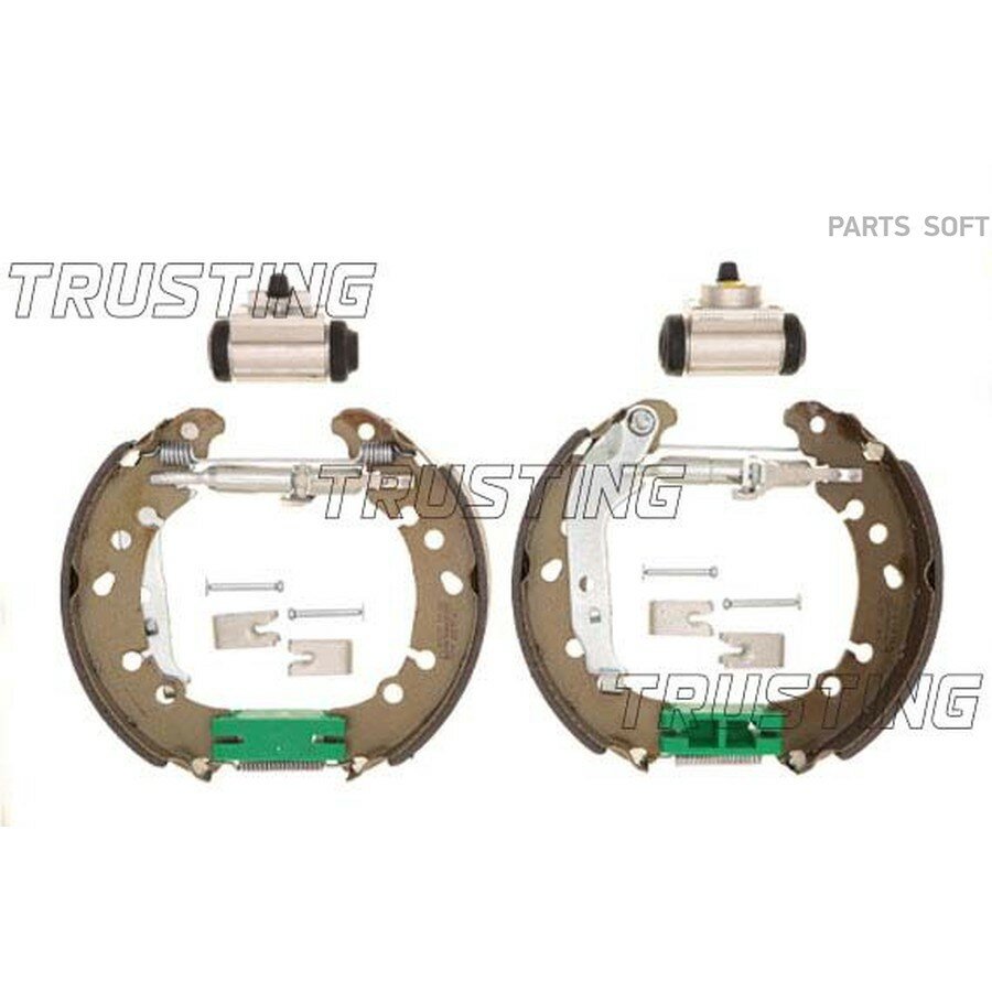 Колодки барабанные с торм. цилиндрами Toyota Yaris 1.0/1.3/1.4D 06> от официального дистрибьютора, TRUSTING, артикул 6489