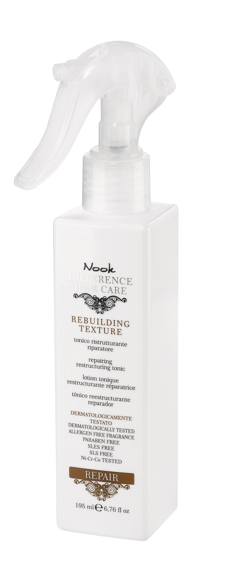 NOOK Repair Rebuilding Texture Тоник для сухих поврежденных и безжизненных волос восстанавливающий, 195 мл