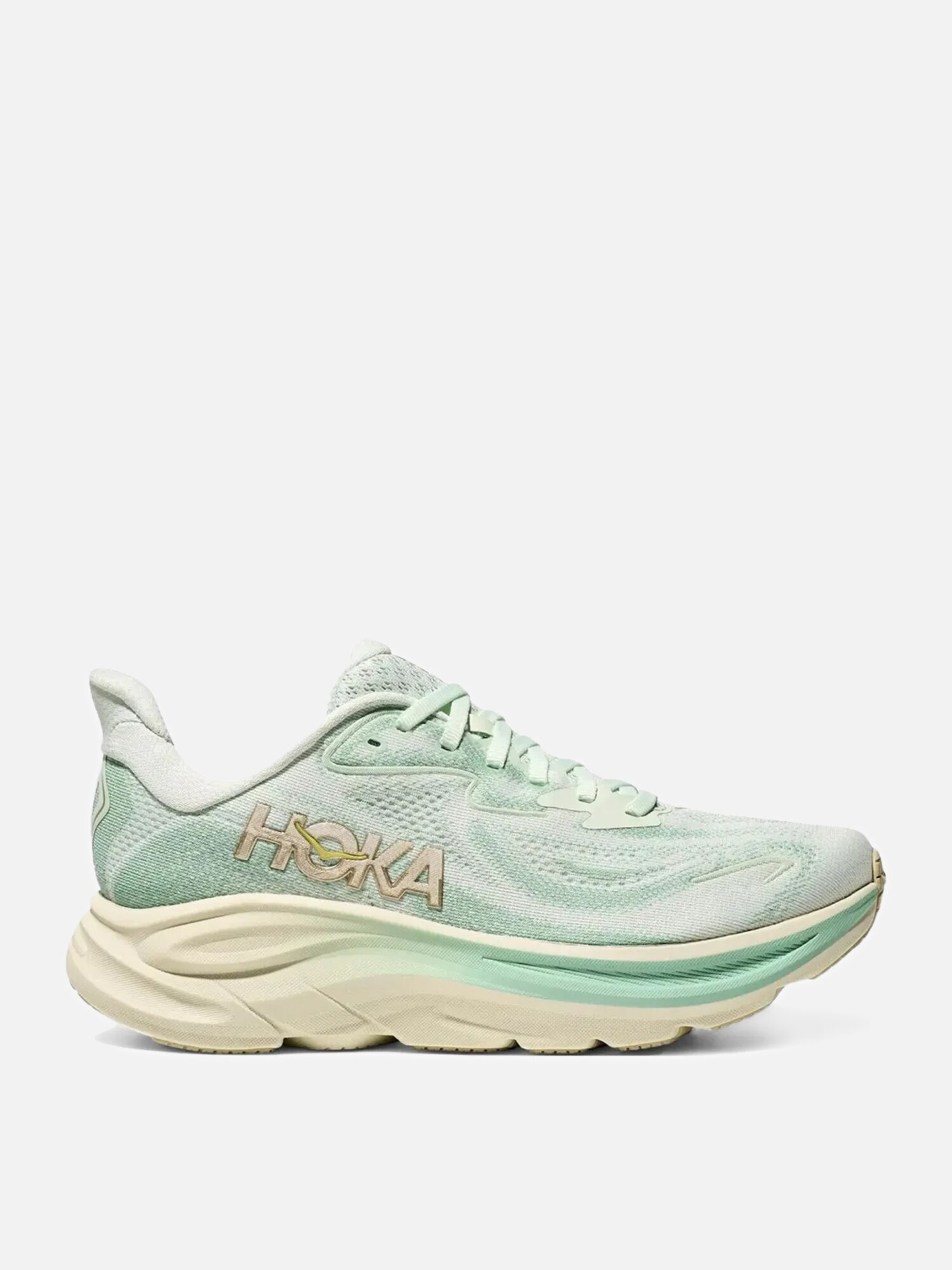 Кроссовки HOKA ONE ONE Clifton 10, полнота 6 (RU)/ на среднюю стопу, размер 5.5K, зеленый — фото 1