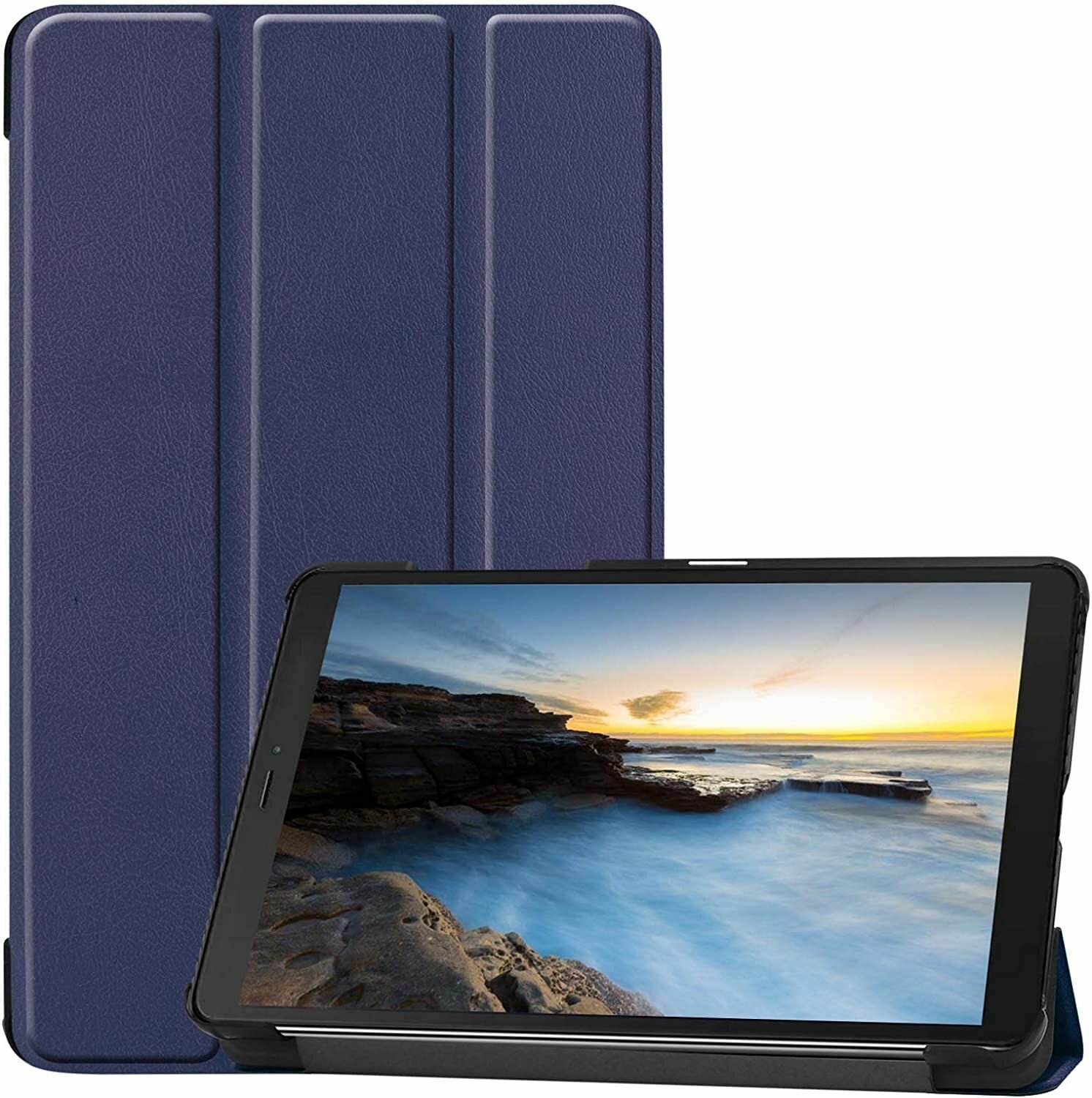 Чехол на Samsung Galaxy Tab A 8.0 SM-T290/T295, умный с магнитом, темно-синий