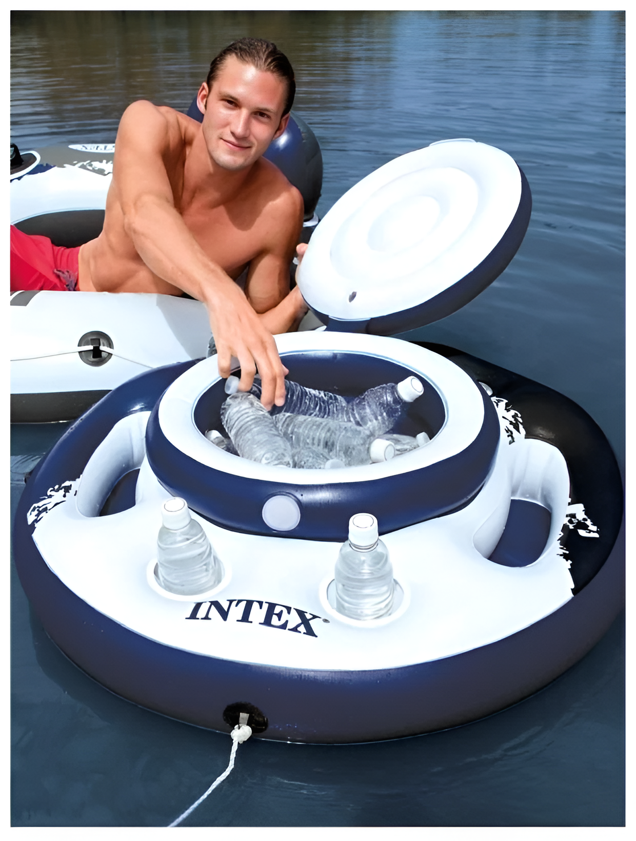 Плавающий холодильник 89 см "River Runs" с подстаканниками (Intex 56822)