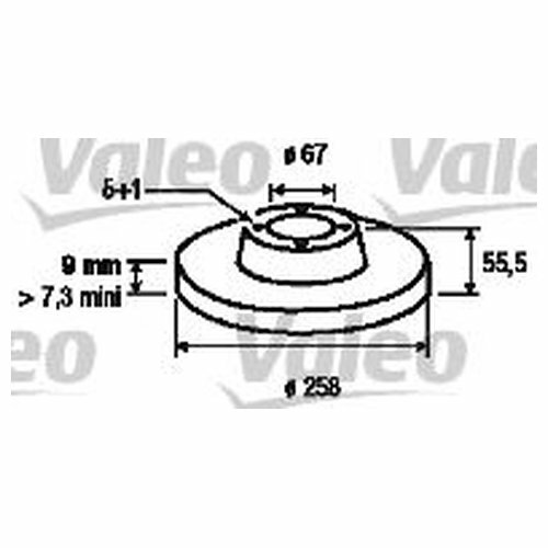 Диск тормозной задний Valeo 186184 для Mercedes 190 (W201) W201, COUPE C124 C124, E-CLASS C124, W124, W124 W124