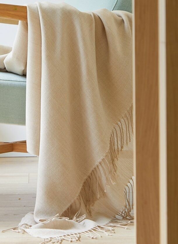 Плед 130/170 Blanc des Vosges PLUME LIN