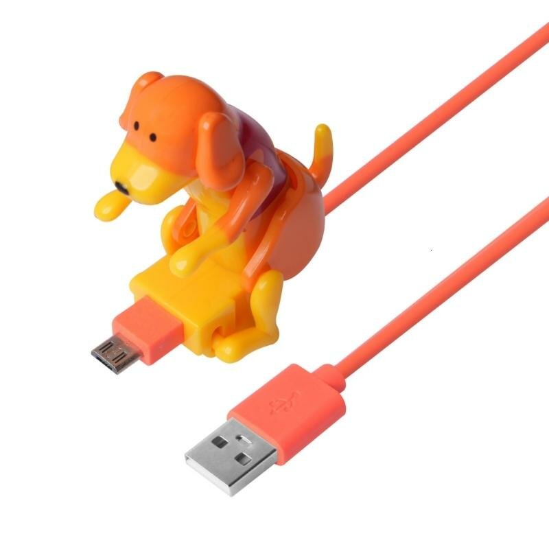 Анимированный USB-C кабель для зарядки и синхронизации, Оранжево-красный - МикроПорт