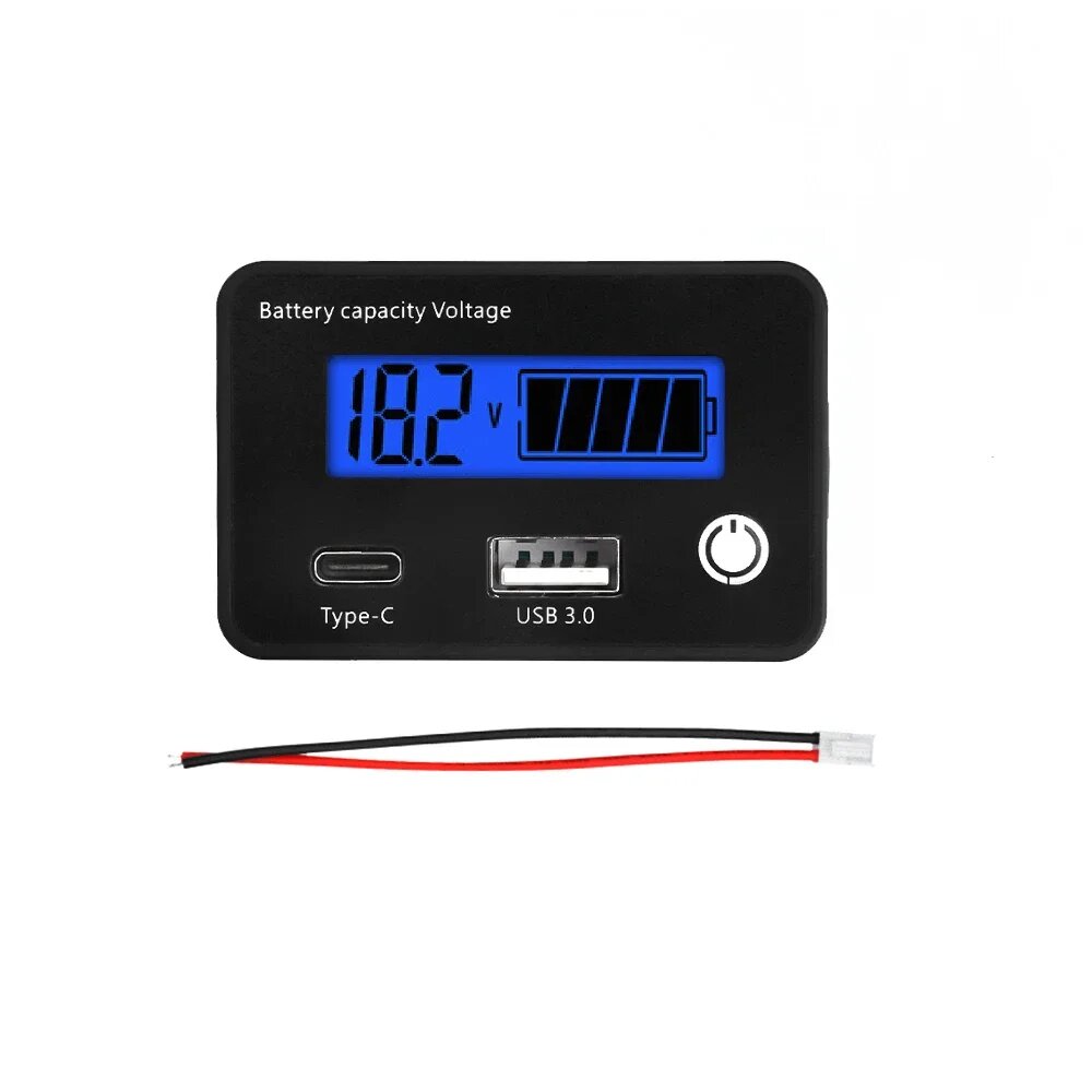 Вольтметр Blue для аккумуляторов 18.2V с USB