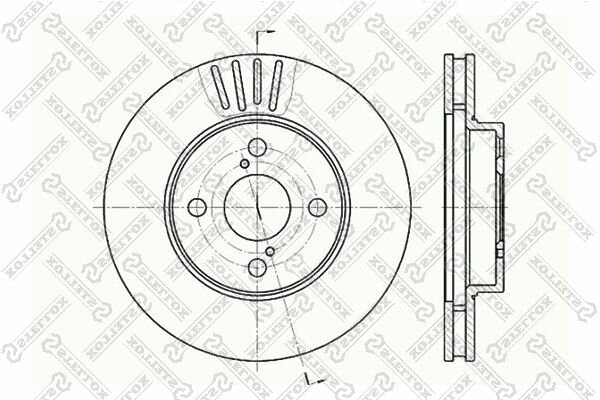 STELLOX Диск тормозной передний для BYD F3 05>, Toyota Corolla 1.4-1.8 01>