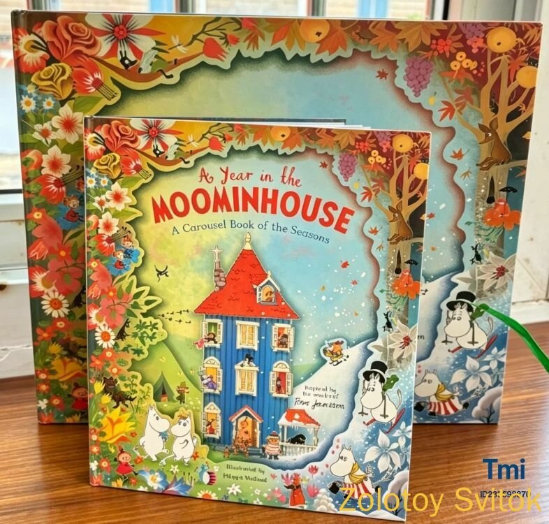 Книга-карусель "A Year in the Moominhouse" Tove Jansson, 2025, мелованная бумага