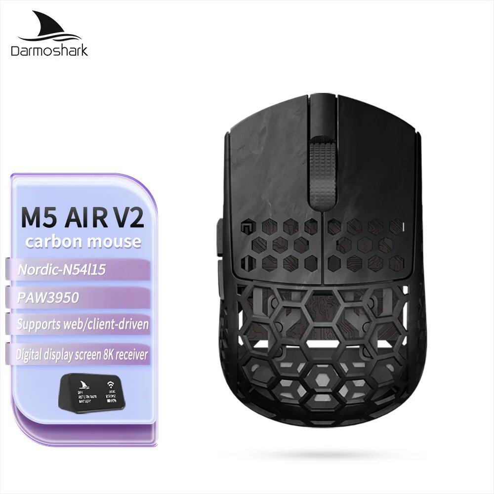 Darmoshark M5Air Black беспроводная игровая мышь 30g