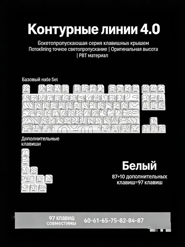 Кейкапы для механической клавиатуры набор клавиш OEM