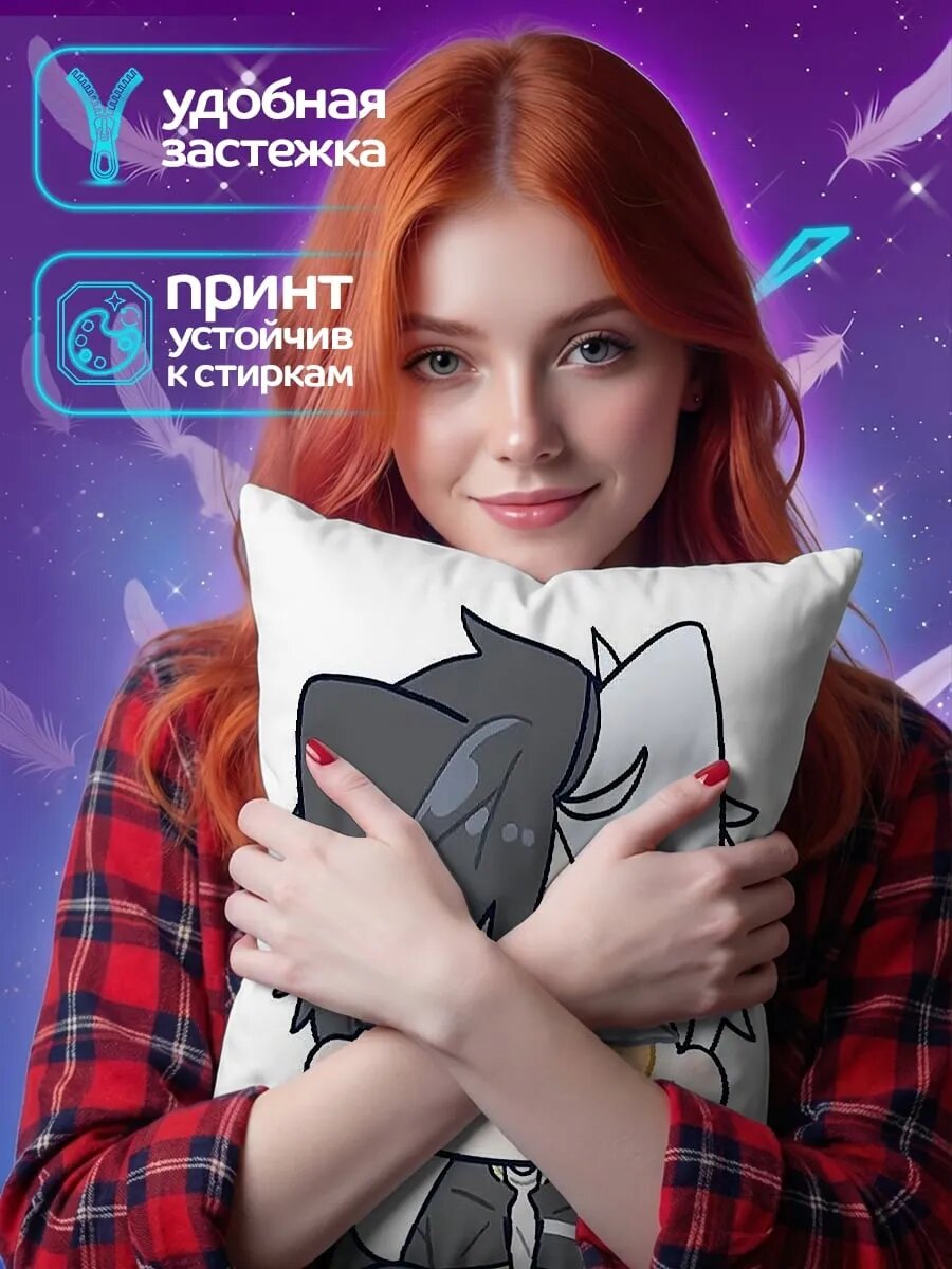 Подушка дакимакура Кот мальчик чиби — фото 1