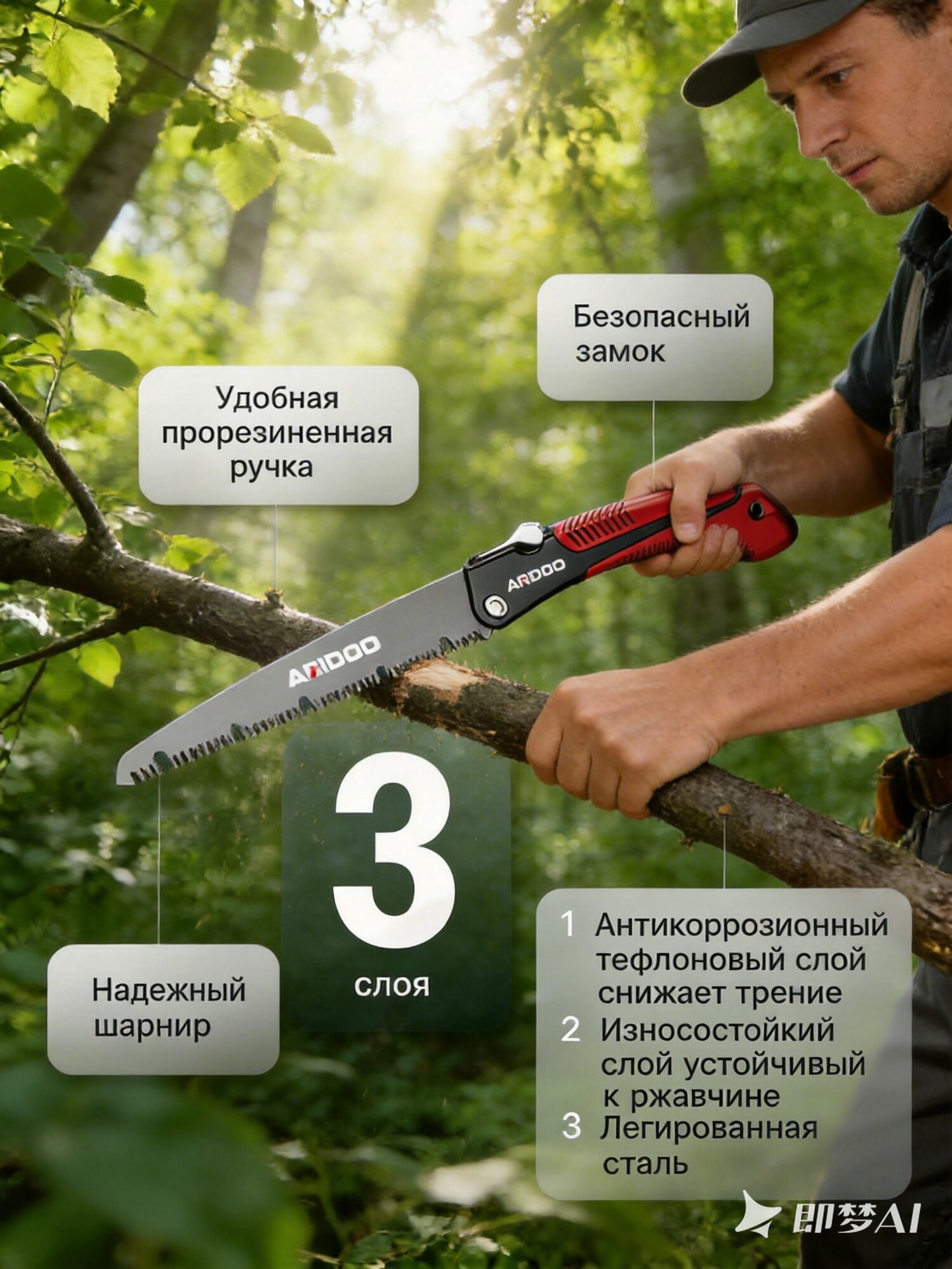 Пила садовая, ручная, складная Birdhouse, 230ммПила садовая, ручная, складная Birdhouse, 230мм