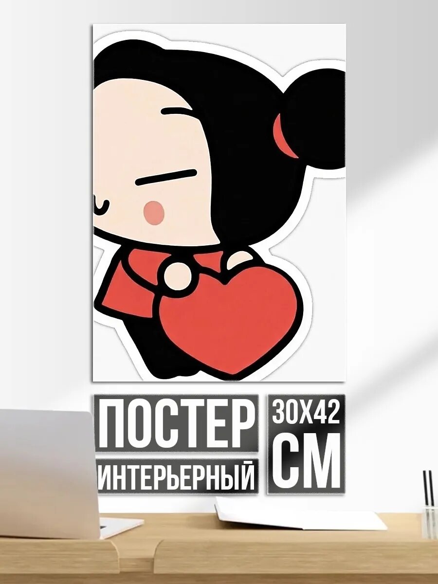 Плакат постер Пукка с сердцем