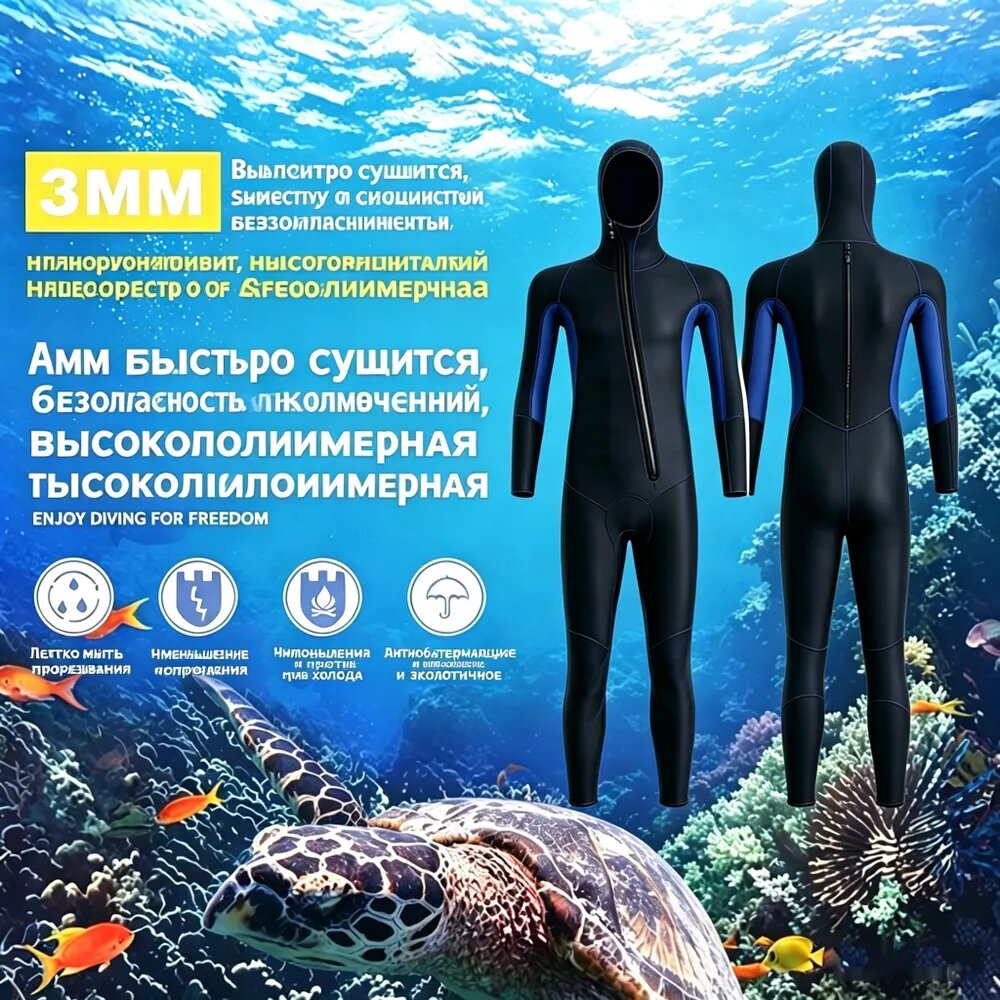 Гидрокостюм, размер: XXL