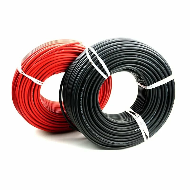 Солнечный кабель 4мм², медный, красный-черный, 5/10/20 м 6 AWG - 16mm2, 20m-RED10 andBLACK10