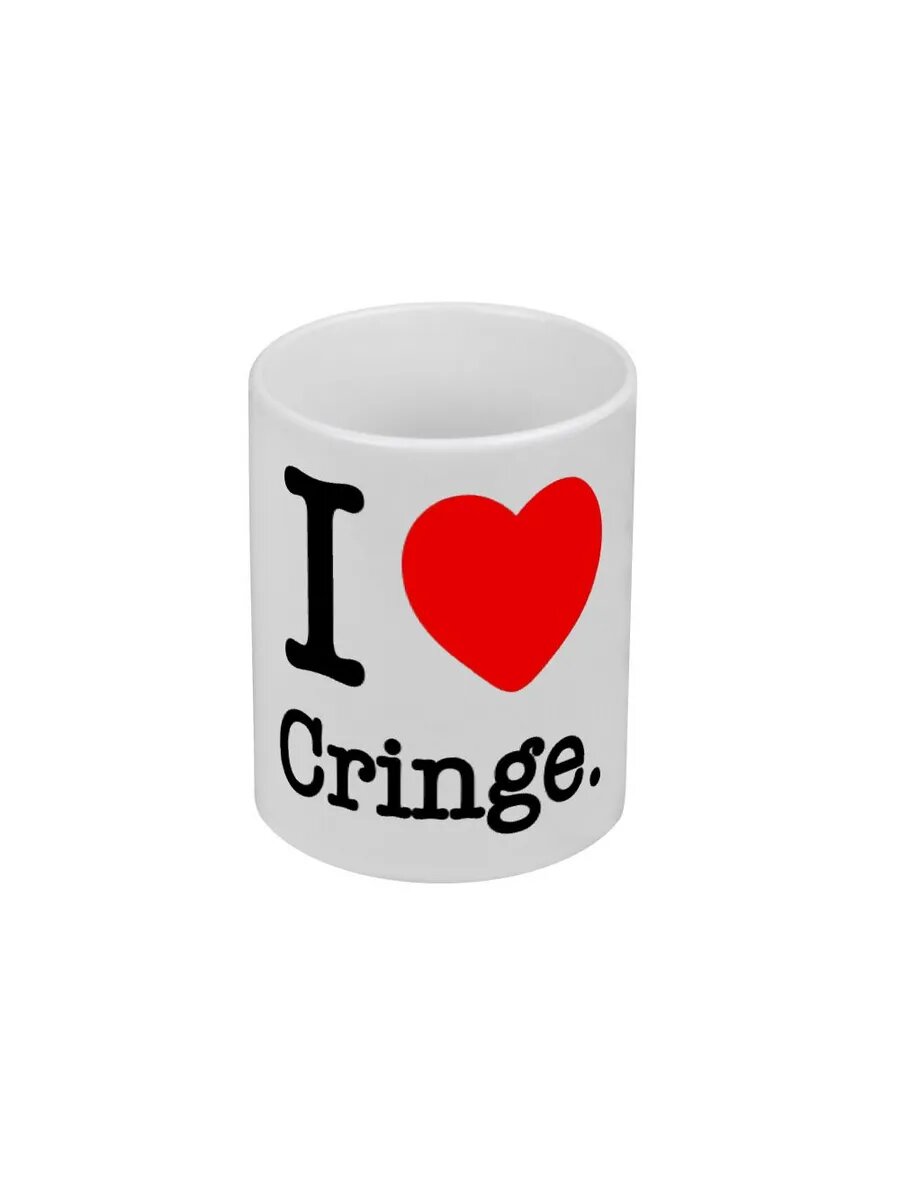 Кружка I love cringe я люблю кринж с надписью кринжовая