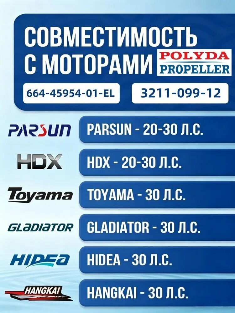 Polyda Propeller Винт для лодки — фото 1