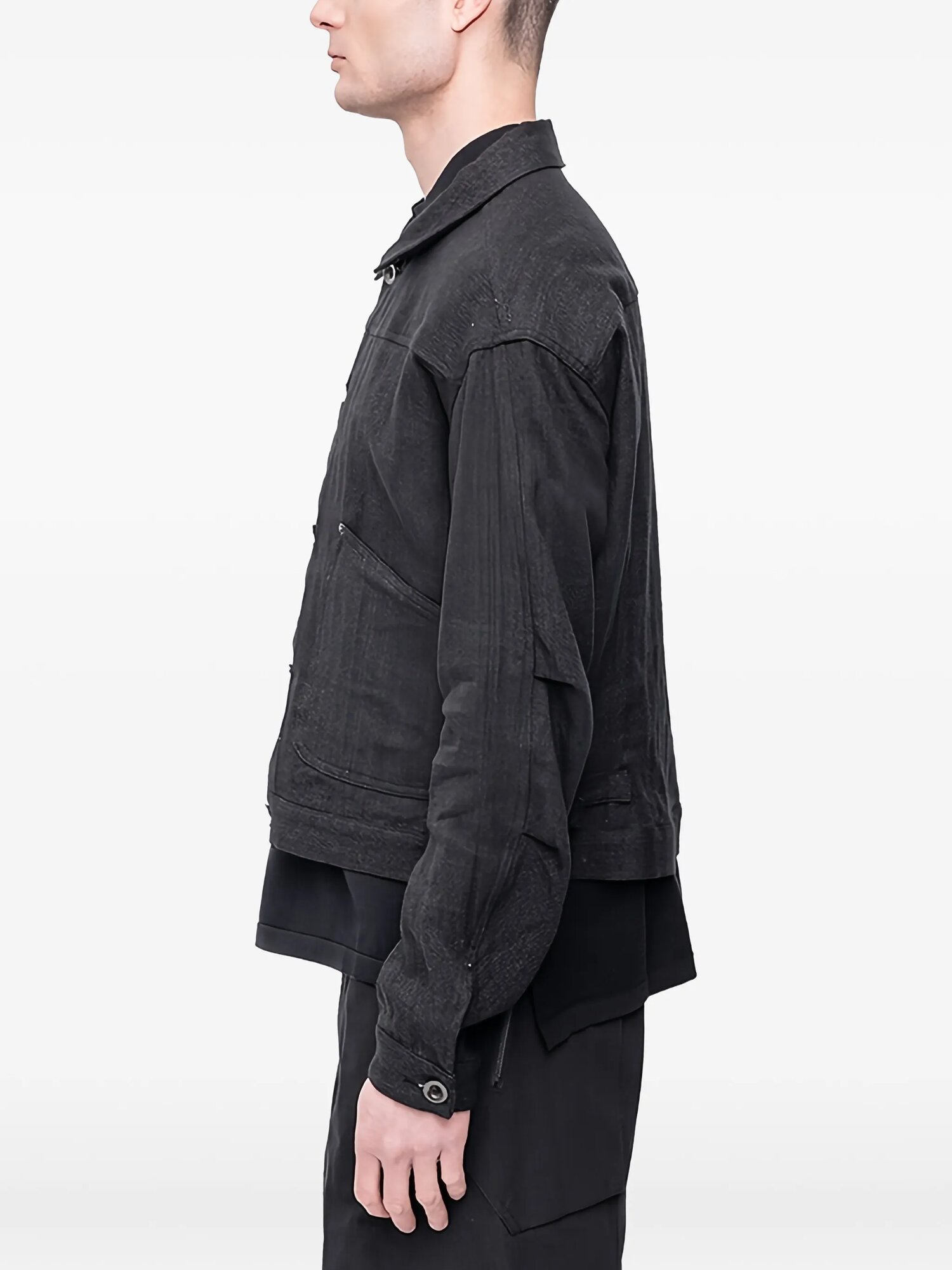 Куртка The Viridi-anne Herringbone-pattern jacket, размер 3, black/black — фото 1