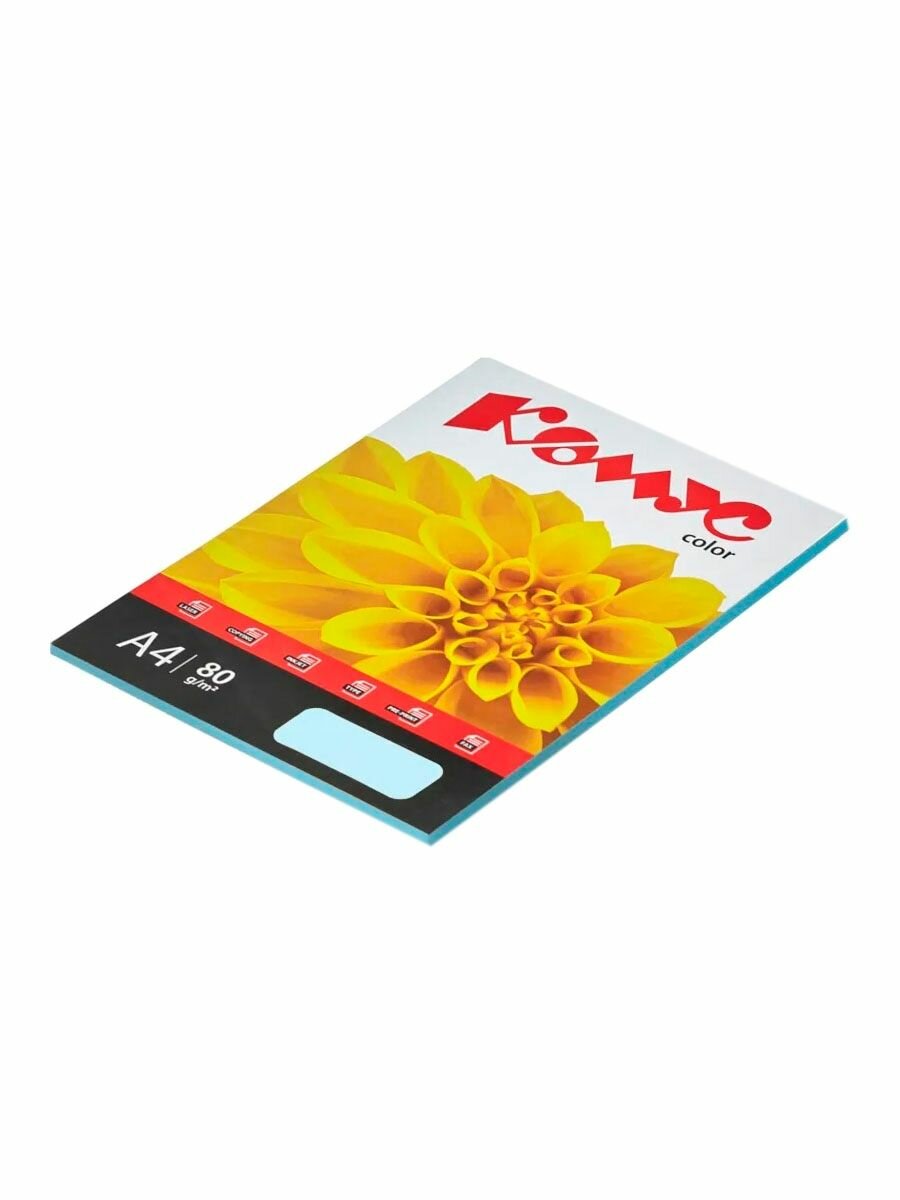 Комус Color Бумага цветная голубая пастель, 80 г/м2, А4, 50 л.