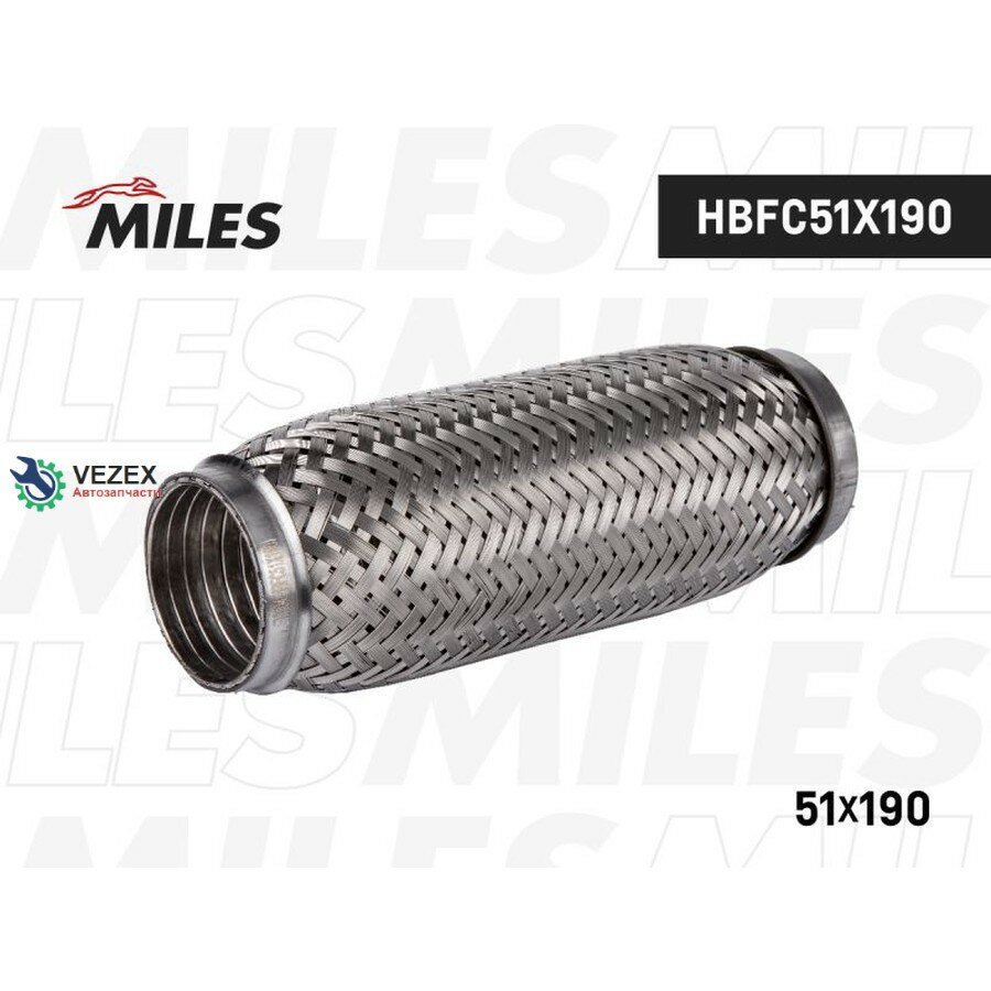 MILES HBFC51X190 Труба гофрированная (гофра) внутренним металлорукавом 51X190 HBFC51X190