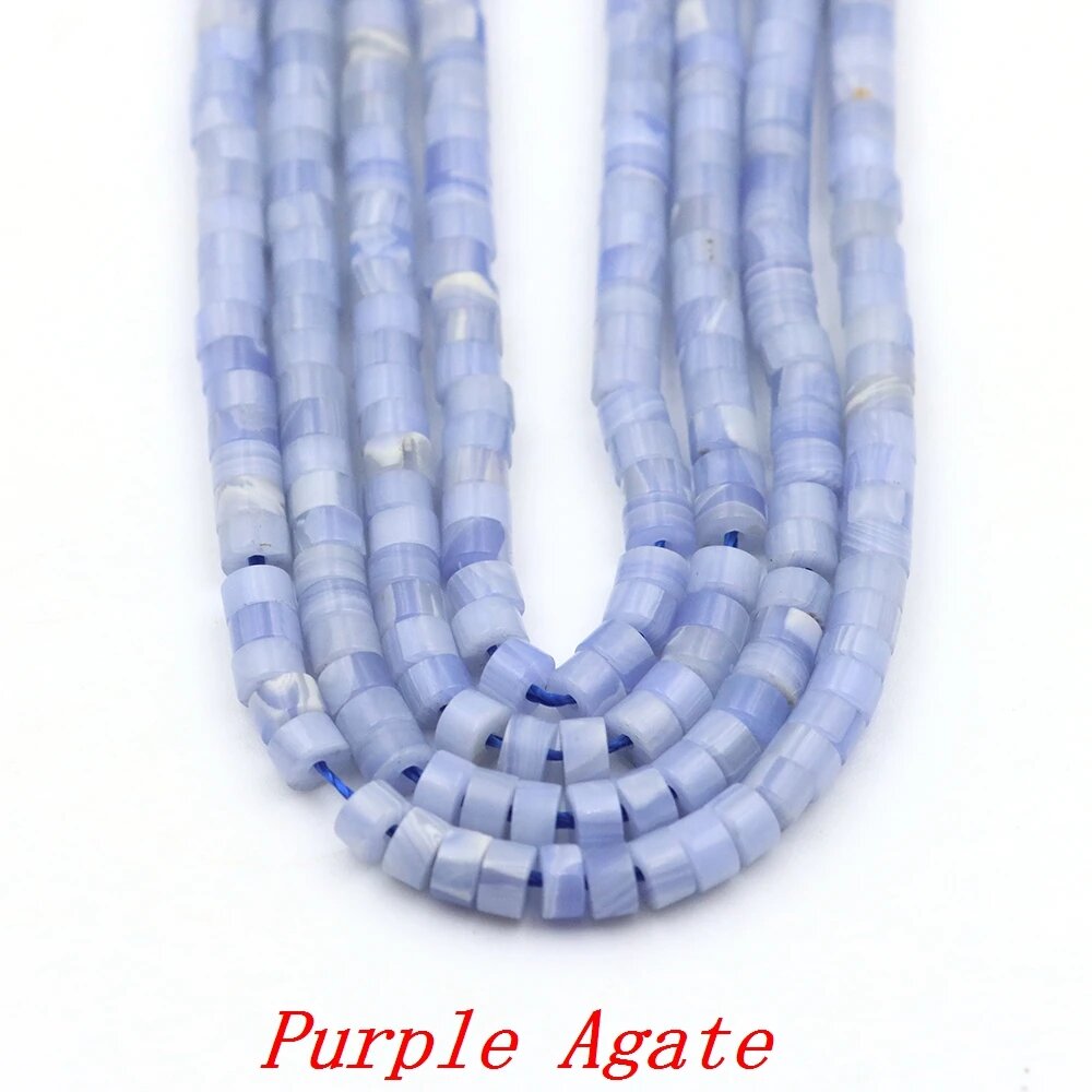 Плоские круглые бусины тигровый глаз 4x2 мм Rondelle 1 Strand, Purple Agate