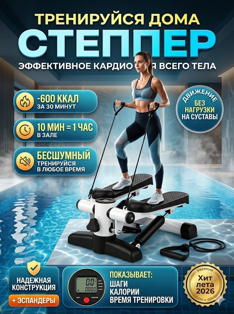 Степпер тренажер для дома 150кг тренажер для похудения для ходьбы