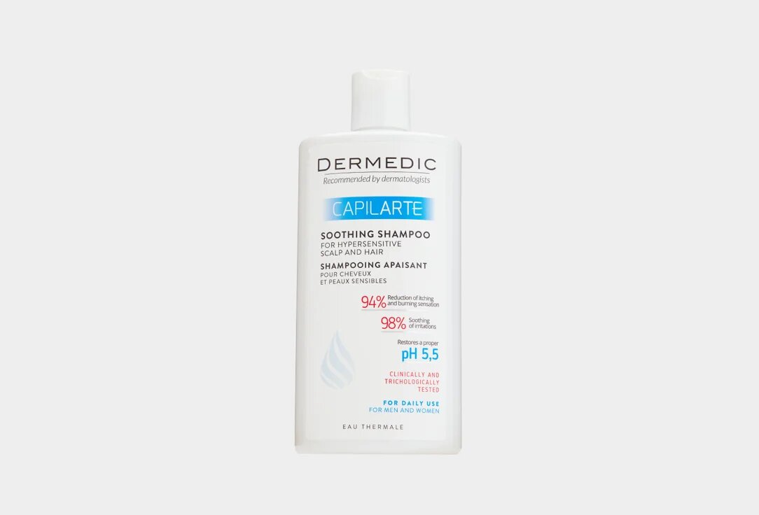 DERMEDIC DERMEDIC CAPILARTE soothing shampoo for sensitive and irritated scalp дермедик капиларте Успокаивающий шампунь для волос и чувствительной кожи головы 300 мл 300мл