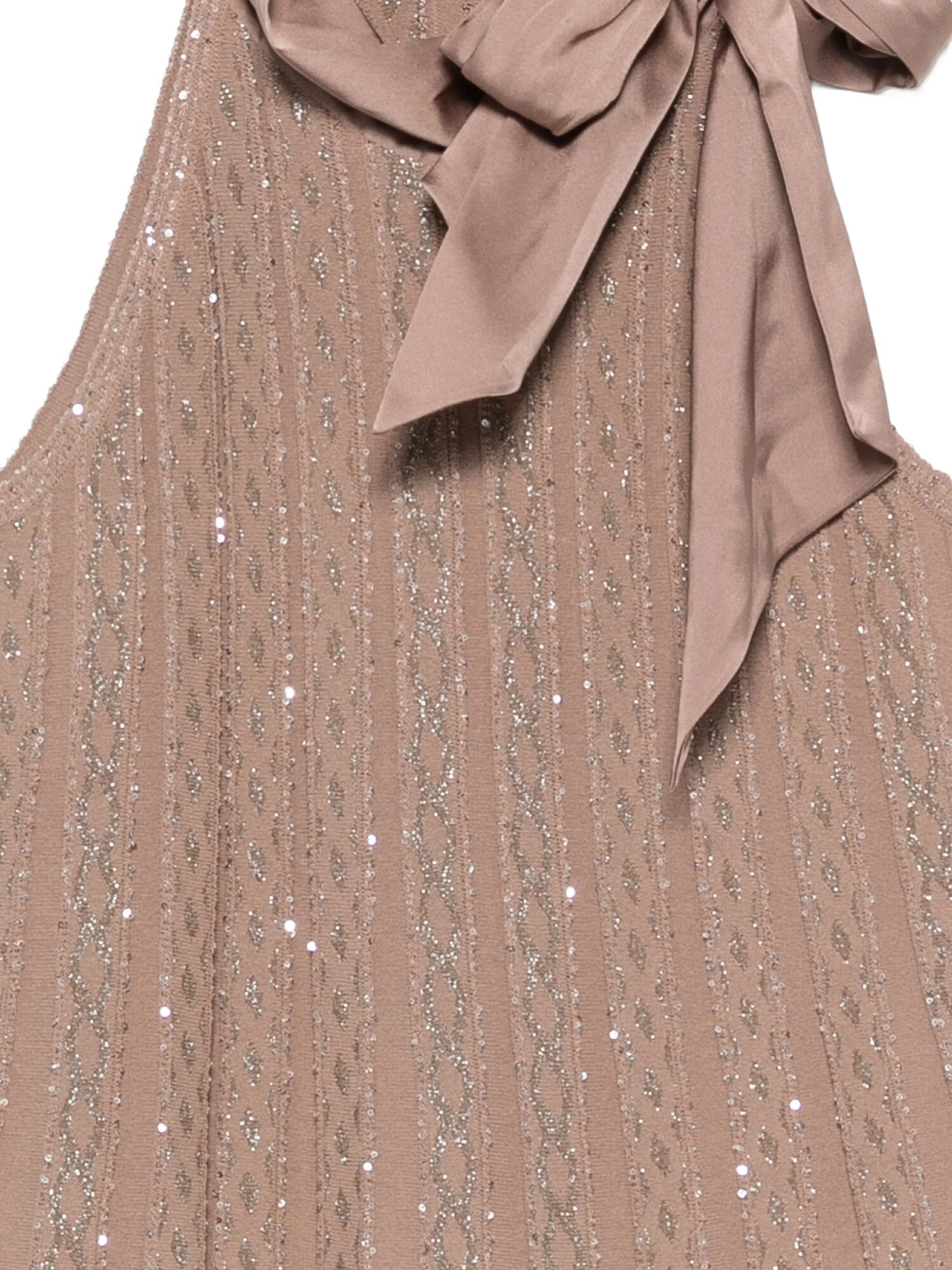 Топ D.EXTERIOR Sequin-embellished bow-tie top, размер 42 — фото 1