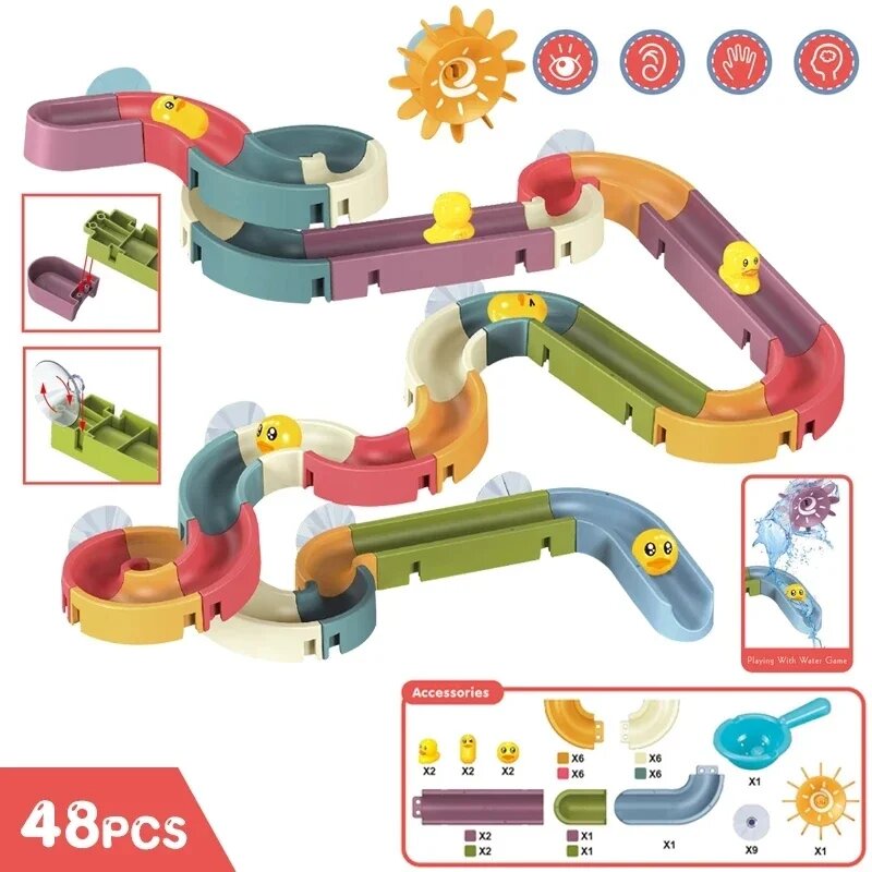 Игровой набор для ванны с уточками, 48pcs